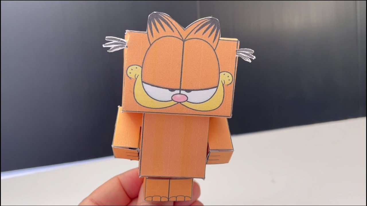 Garfield Paper Craft DIY | Jon Arbuckle secrets revealed - YouTube