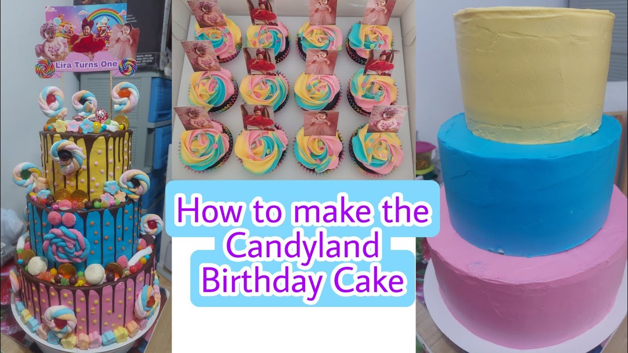 HOW TO MAKE CANDYLAND BIRTHDAY CAKE - YouTube