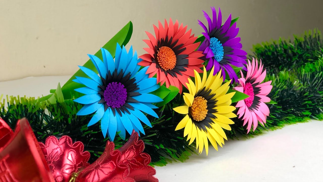 Flowers For School Projects Flower Bouquet Making Materials Colored