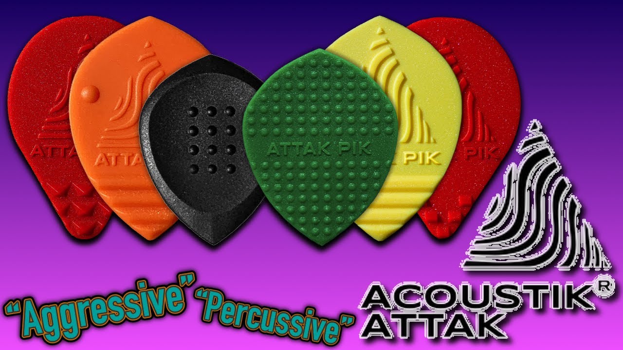 Textured & Percussive Guitar Picks // Pik Attak Acoustic Demo - YouTube