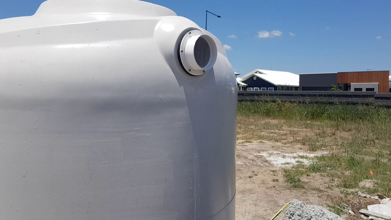 5000 litre Slimline Poly Rainwater Tank - YouTube