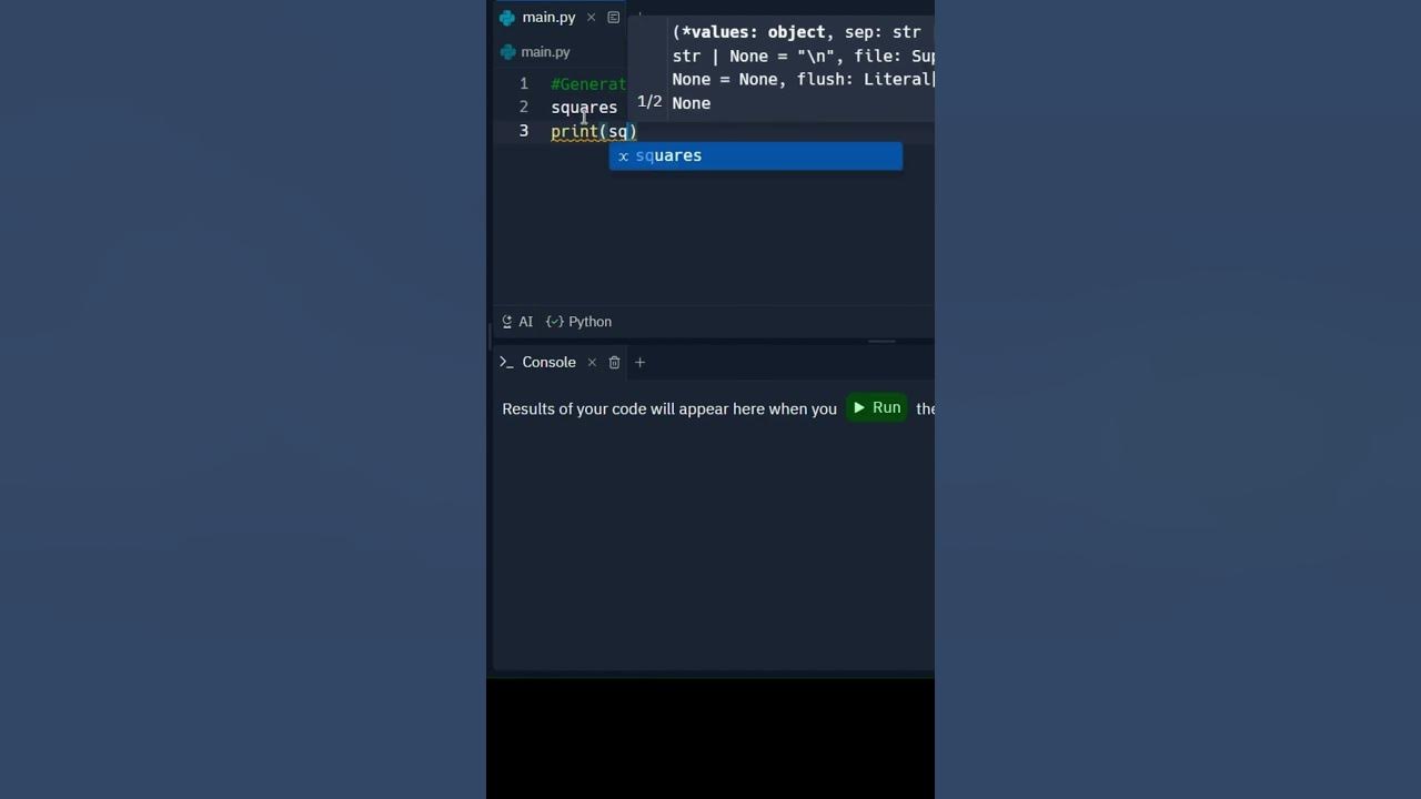 List of Squared numbers in Python| 30-Day Python Challenge | Top Interview Questions #viral # ...