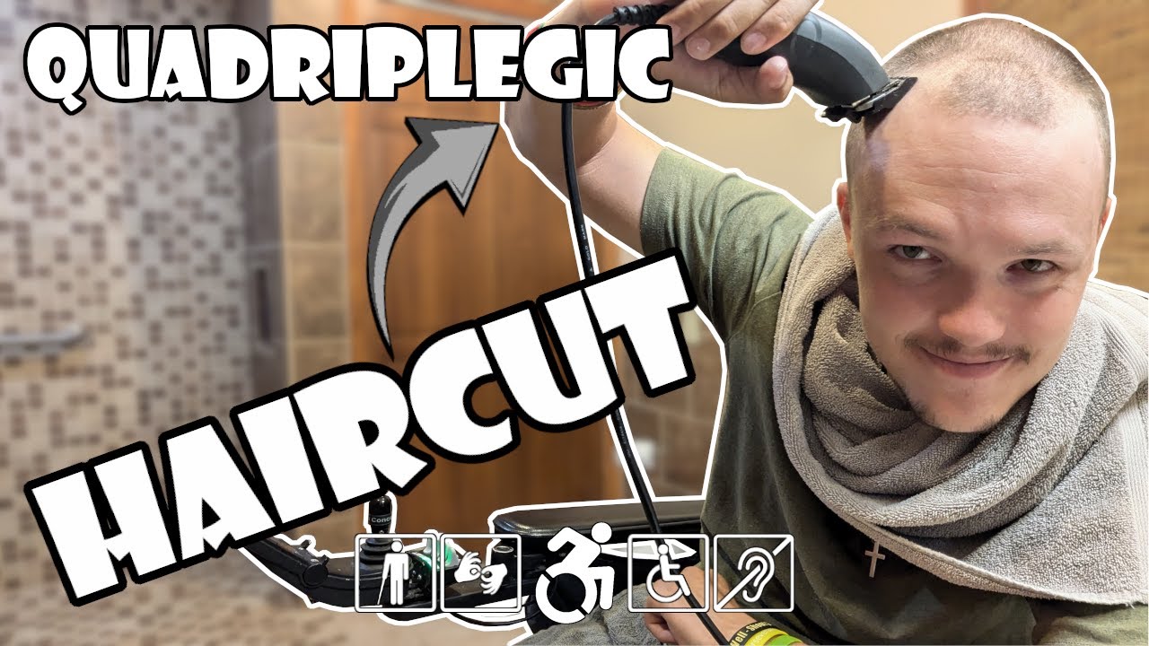 Giving Myself a Haircut Without Finger Function | Quadriplegic (C5,C6 ...