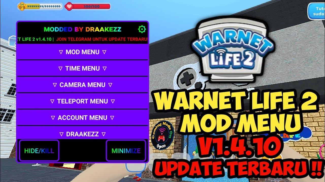 WARNET LIFE MOD MENU v1.4.10 UPDATE TERBARU || CHAPTER 3 QUEST BARU ...