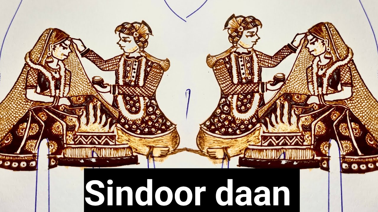 Sindoor daan kaise banaye/mehandi design banana shikhe/mehandi class ke ...