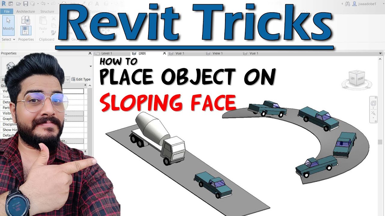 REVIT Tricks Place Object On Sloping Face In Revit Based On Work revit-tricks-place-object-on-sloping-face-in-revit-based-on-work