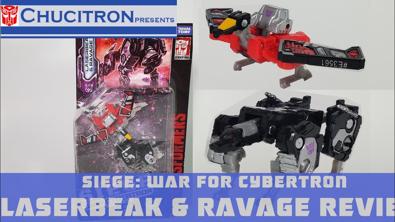 Siege Laserbeak & Ravage review Transformers war for cybertron - YouTube