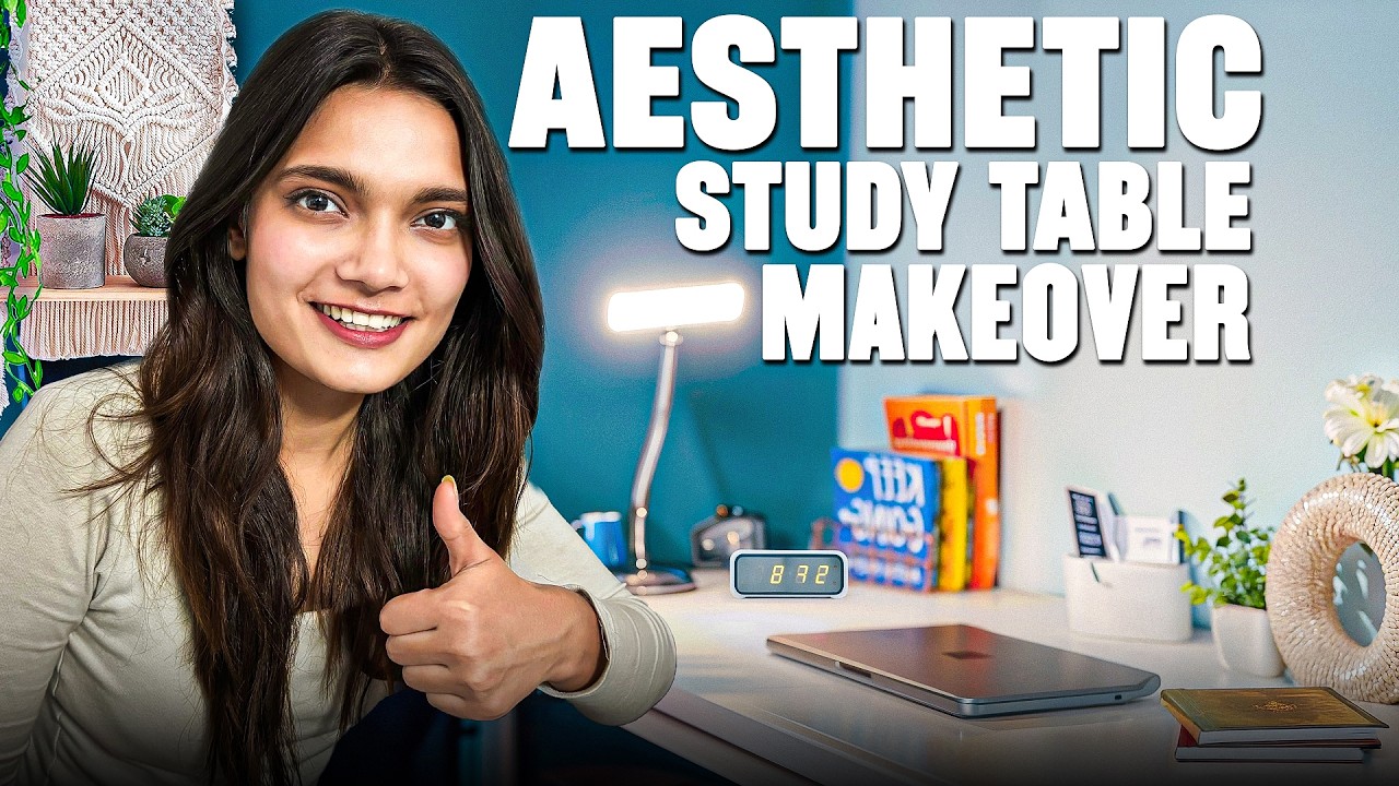 Aesthetic Study Table Makeover Amazon Haul - YouTube