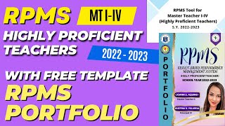 RPMS PORTFOLIO SY 2023-2024 - OBJECTIVES 1-15 (WITH FREE DOWNLOADABLE ...