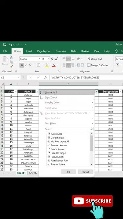 Automatic Serial Number Adjust in Excel || Subtotal Formula in excel || Shorts - YouTube