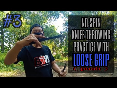 #3 | no spin knife throwing practice with loose grip (push) - YouTube