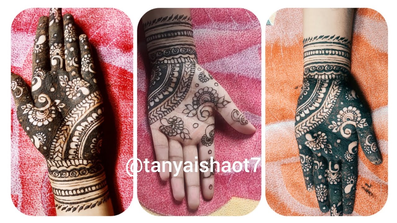 Latest Bharwa/negative space mehndi design tutorial 🤩l front hand ...