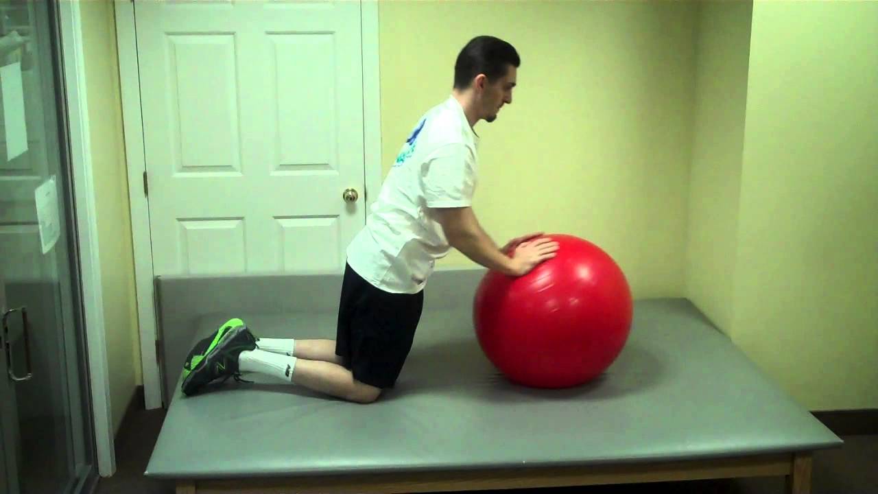 Physioball Transverse Abdominis Roll Out - YouTube