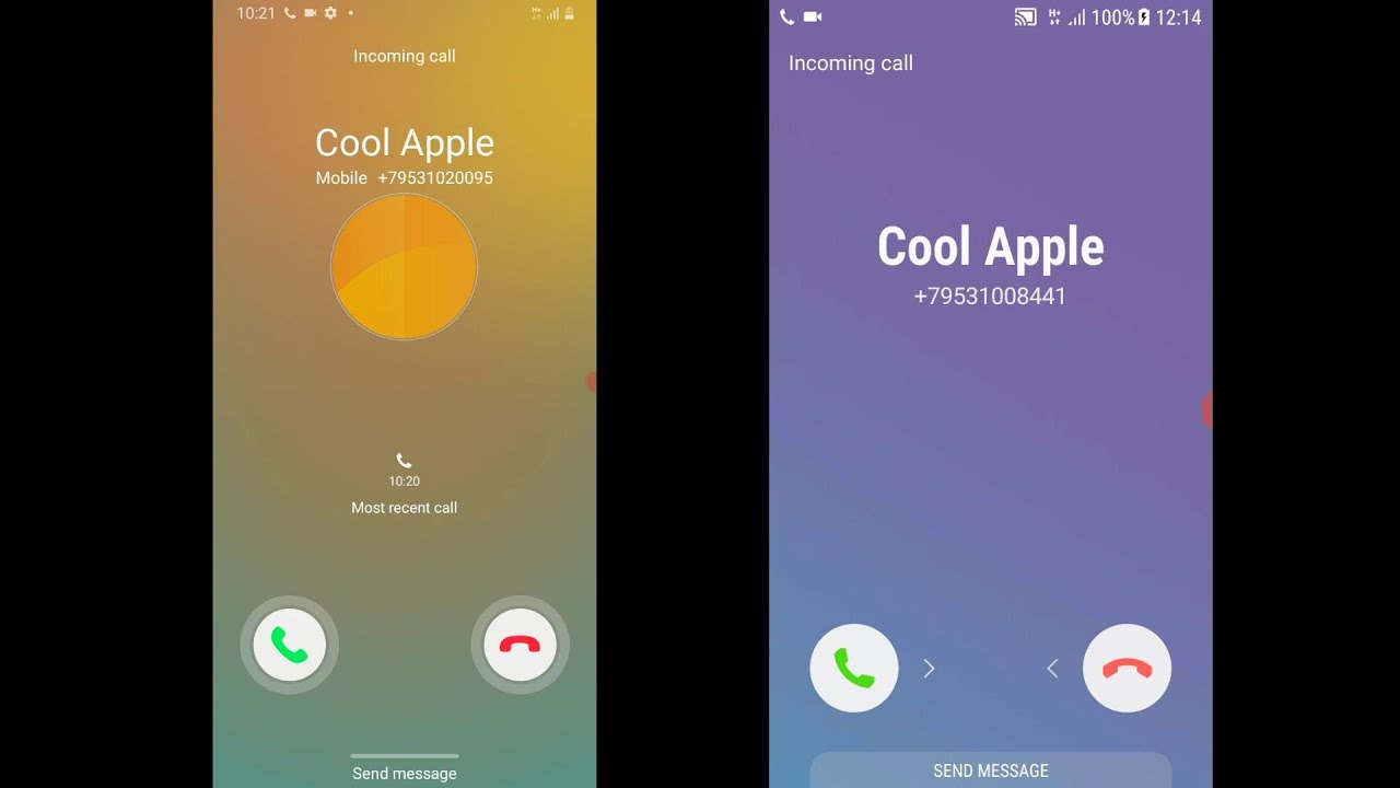 Samsung Galaxy A6 vs A7 screen calls 📞 recordings / Incoming calls ...