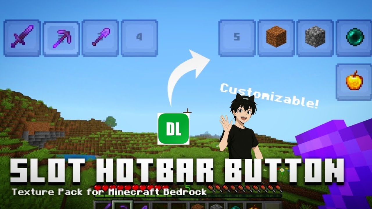 How to 🤔Add Hotbar Slot Buttons in Minecraft Bedrock! 🔥#viral#minecraft ...