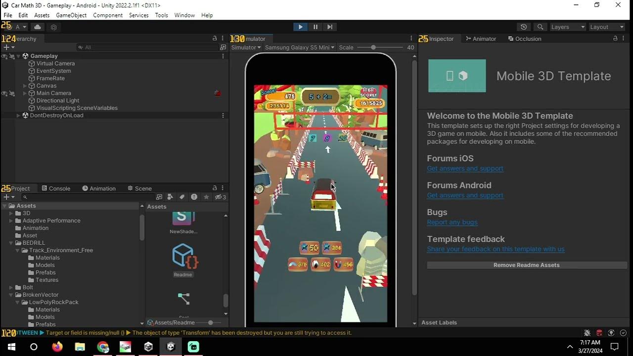 Example 3D mobile Game Made Unity Engine - YouTube