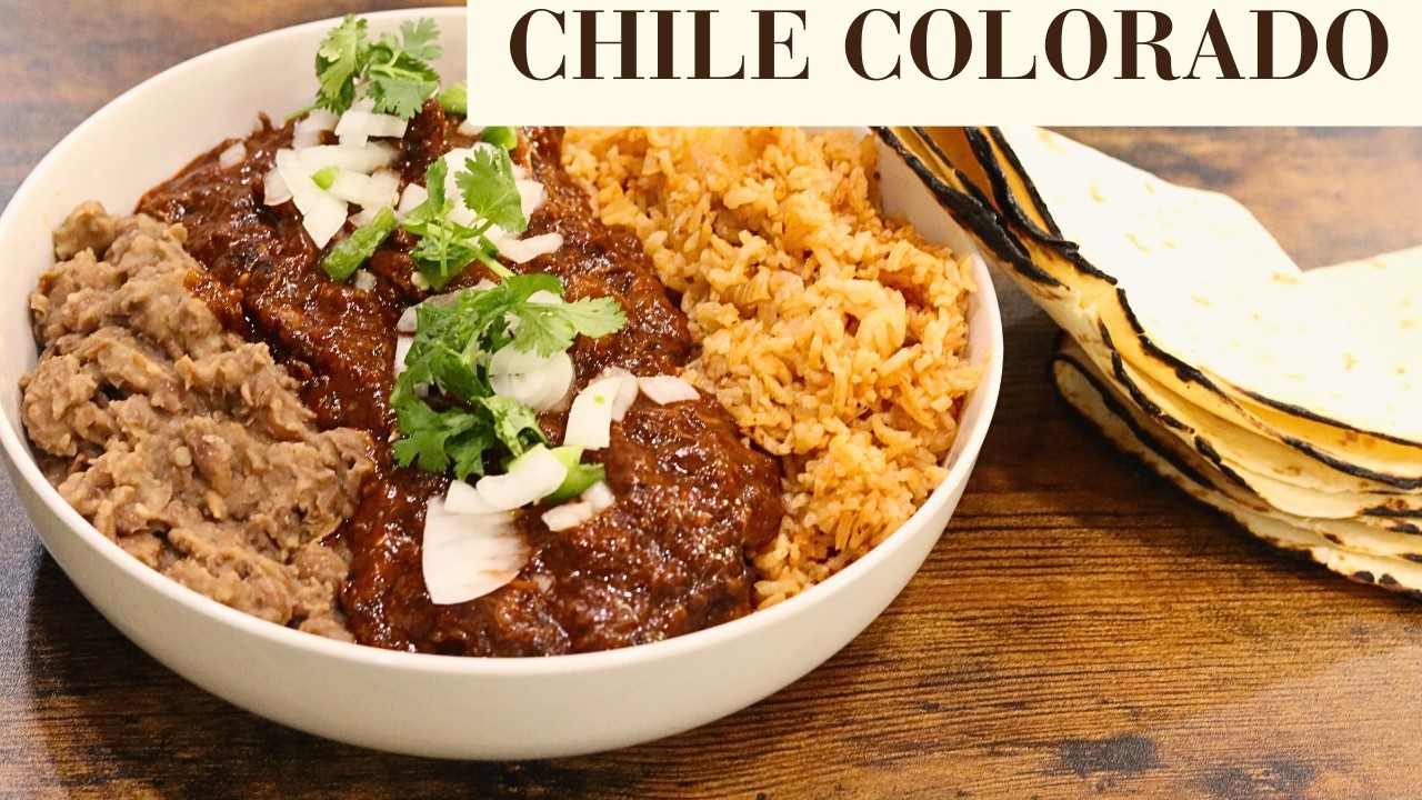 Chili Colorado Recipe | Authentic Mexican Red Chile Beef Stew with Rice ...