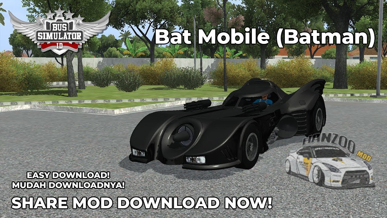 Share Mod Bat Mobile (Batman) - BUSSID NEW PATCH || HANZOO MOD - YouTube