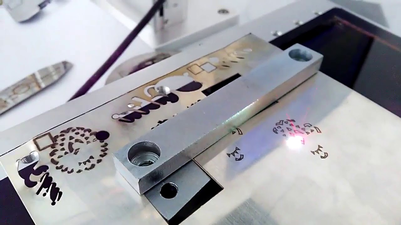 30w IPG fiber Fiber laser cutting silver 0 5mm +XT LASER - YouTube