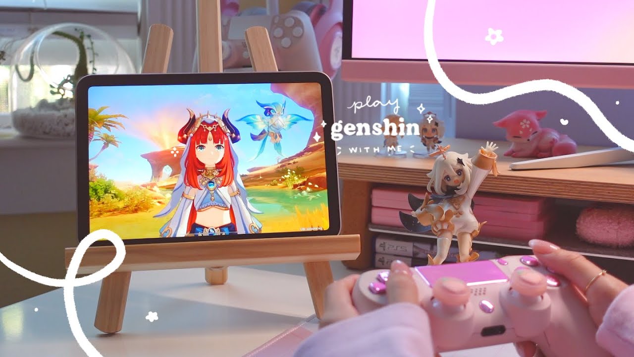 🪷 playing genshin on a cozy fall afternoon | 1hr of gameplay ambience ...