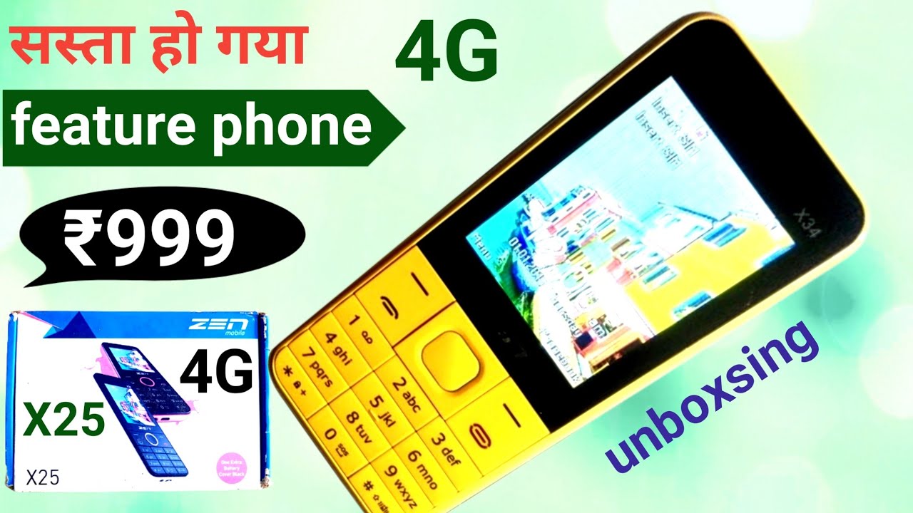 Best 4g phone ZEN A25 4g keypad phone unboxsing | Jio phone | ZEN X34 ...