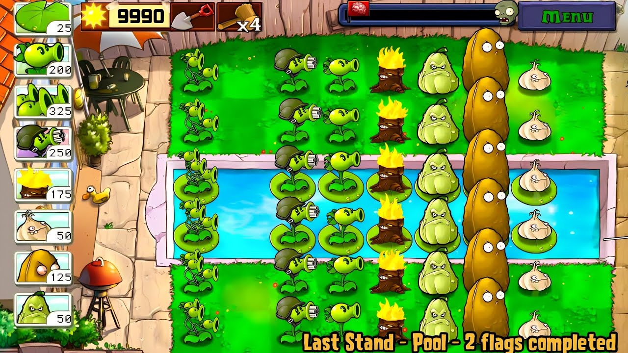 PVZ :Last Stand All Plants 6 VS 6 Combo Vs All Zombies Mega CHALLENGE ...