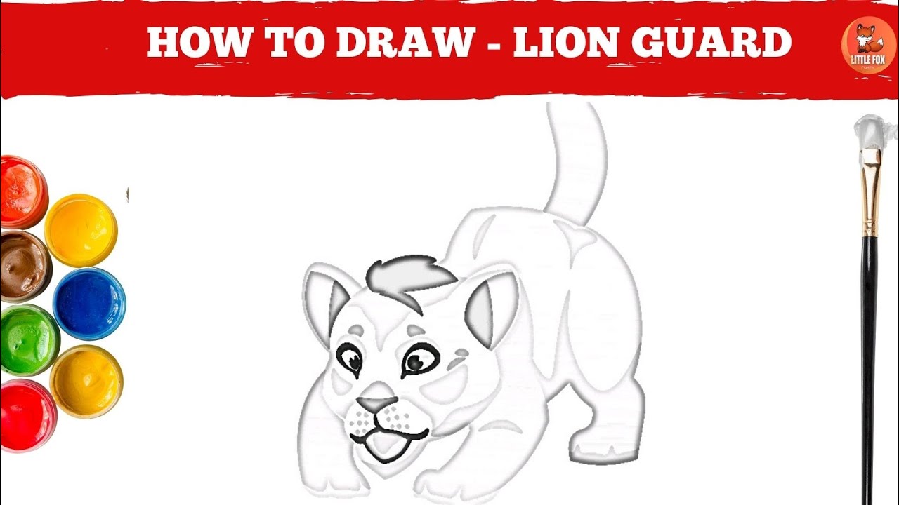 Lion Guard | How to draw Lion Guard easily in Step by step #kids # ...
