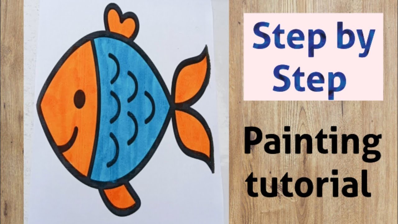 How to make Ocean Blue fish💙♥️ painting by brush pens #art #india # ...