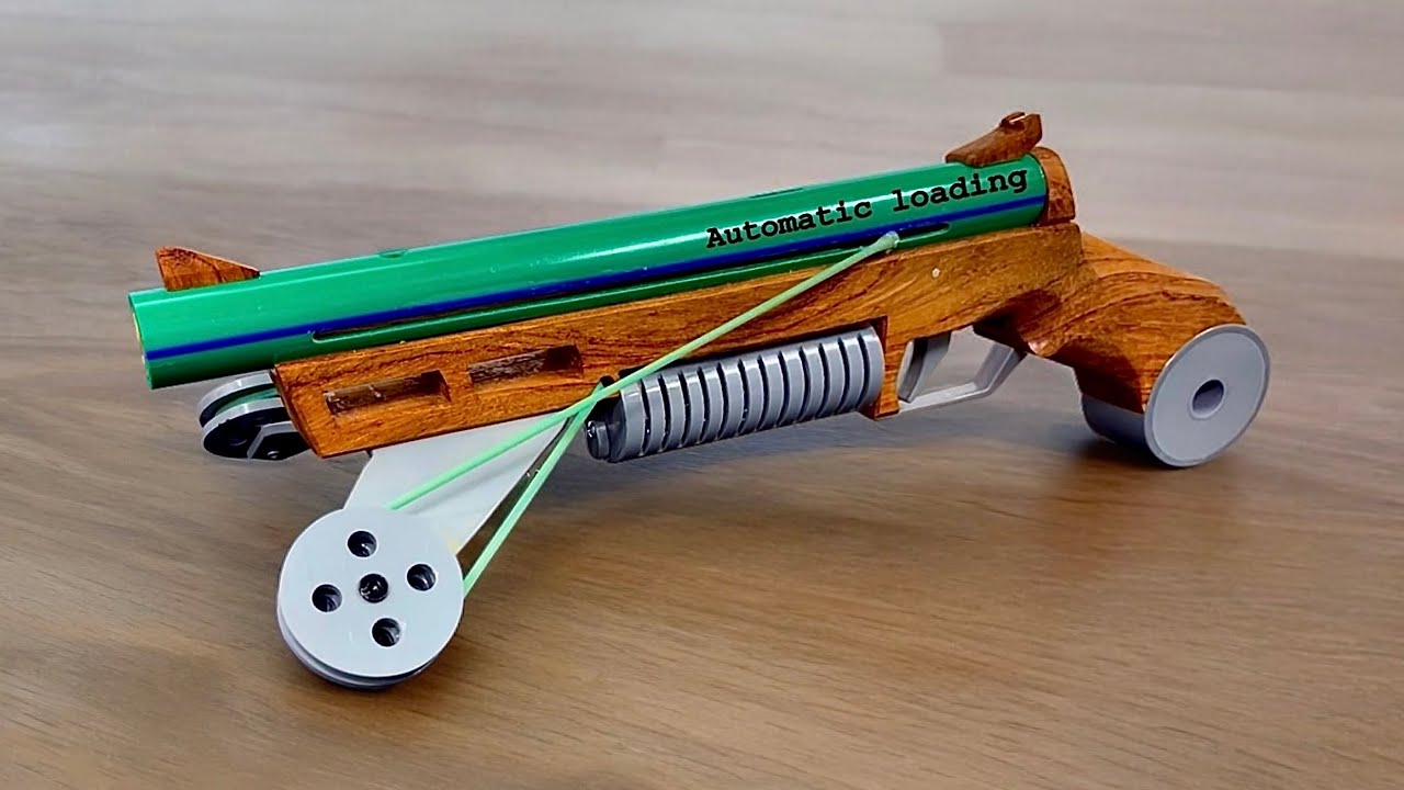 Design of semi-automatic ball-shooting slingshot - YouTube