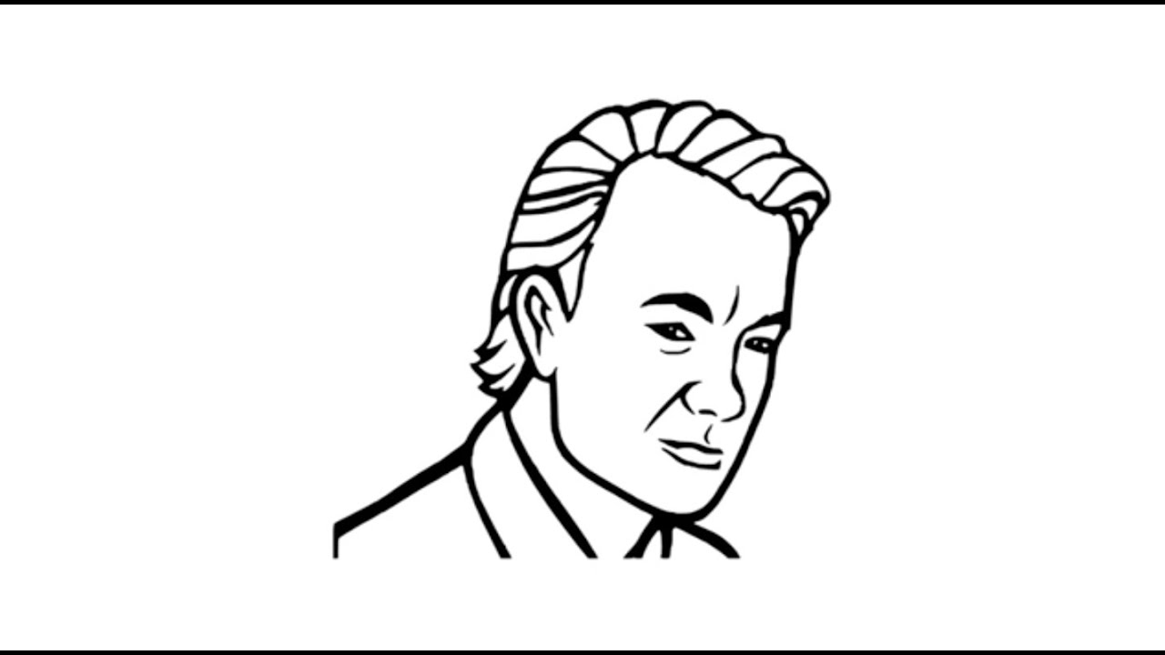 How to Draw Tom hanks Face pencil drawing step by step - YouTube