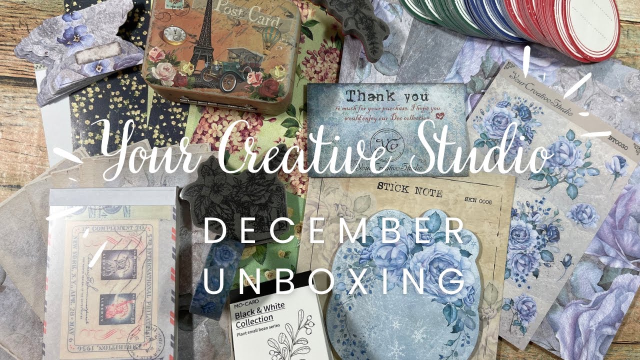 Your Creative Studios December Box...What a gorgeous collection! - YouTube