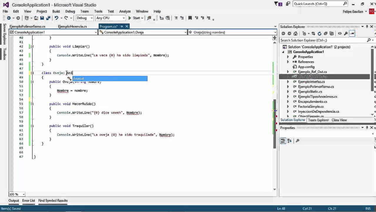 Herencia en c# | Clases y Objetos | Programando en C# - YouTube