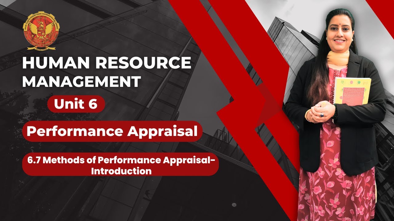 6.7 Methods of Performance Appraisal-Introduction | MBA205 | - YouTube