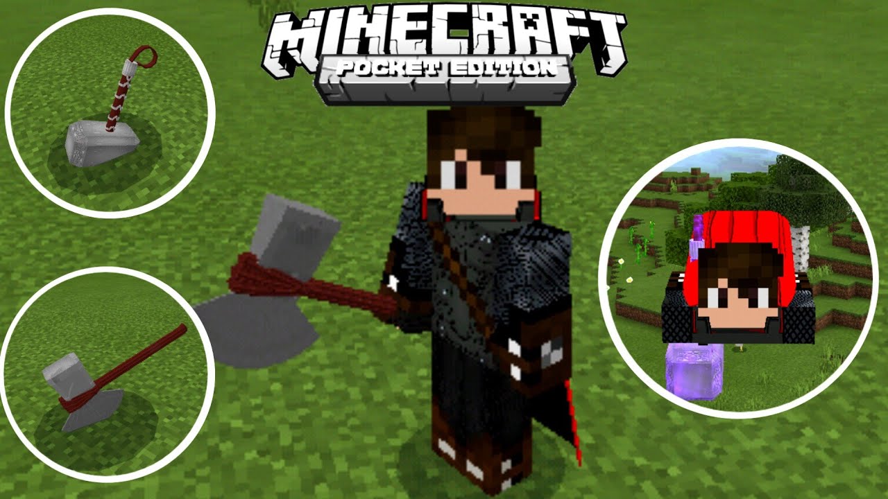 NOVO ADDON/MOD DO THOR NO MINECRAFT PE ! - YouTube