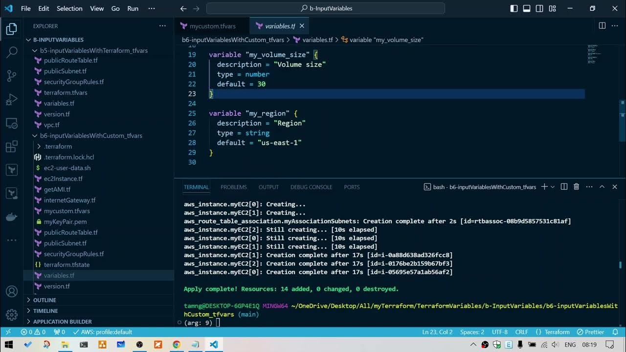95. Terraform Input Variables (phần 10) - YouTube