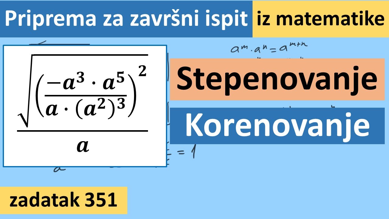 Stepenovanje i korenovanje - Priprema za završni ispit iz matematike ...