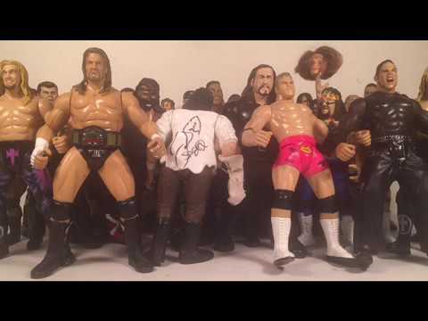 WWE/WWF bone crunching action and Titan tron live action figure ...