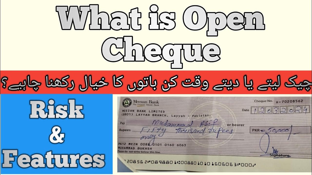 What is open cheque|Types of cheque - YouTube