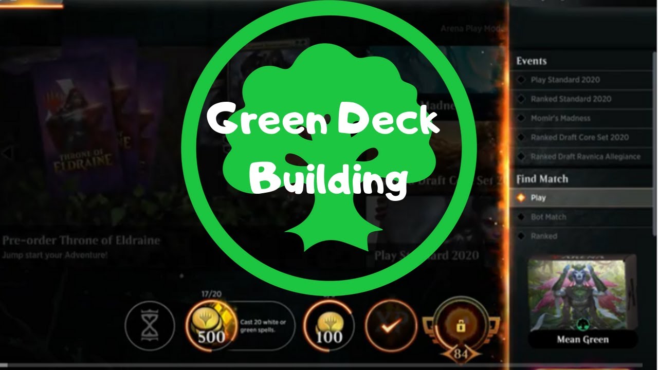 Building a Green Deck MTG Arena - YouTube