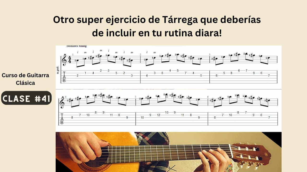 Clase 41 Otro super ejercicio de Tárrega que deberías incluir en tu ...
