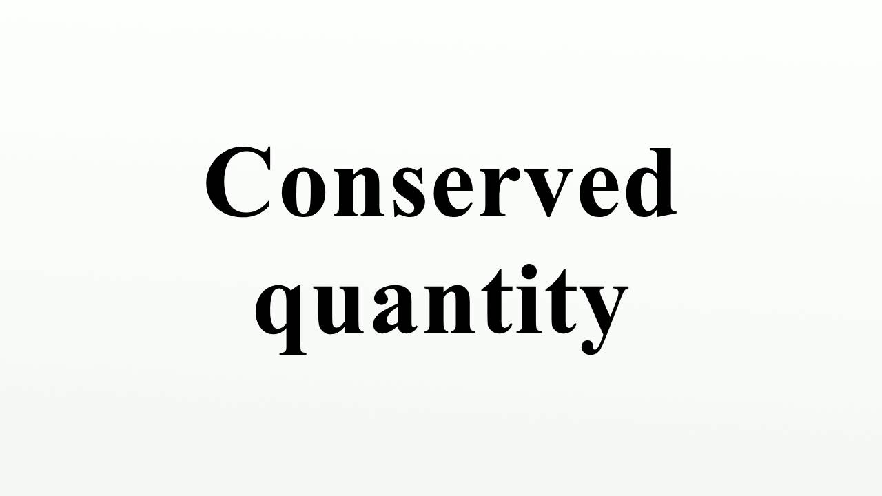 Conserved quantity - YouTube