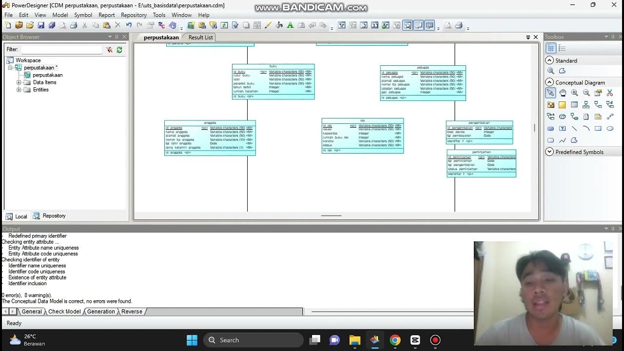 Video demo pembuatan conceptual data model dan physical data model ...
