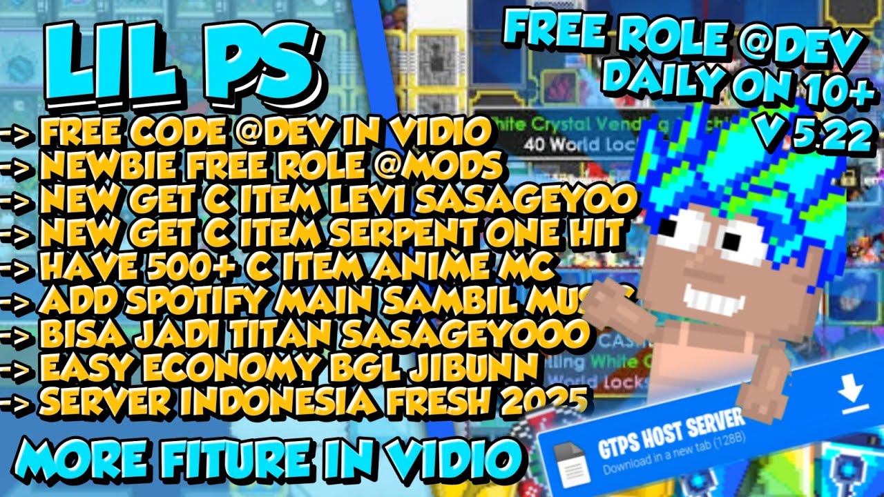 JADI TITAN SASAGEYOOOO🗿🔥 || LIL PS || GTPS TERBARU 2025💯 || FREE CODE ROLE DEV CEK COMENT - YouTube