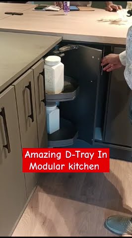 Amazing D tray kitchen corner cabinet. Modular #homekitchen # ...