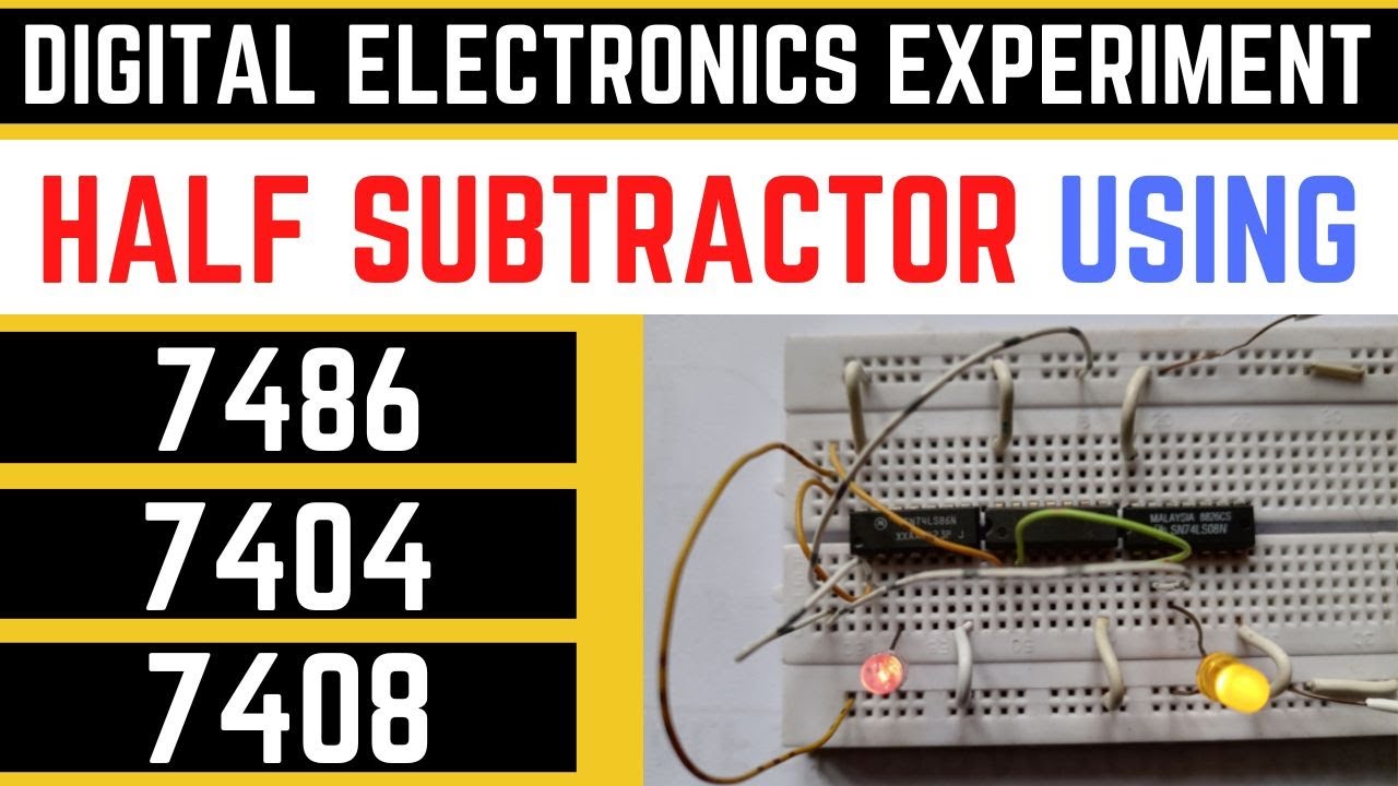 How can we make a half subtractor? | Half subtractor using XOR gate ...