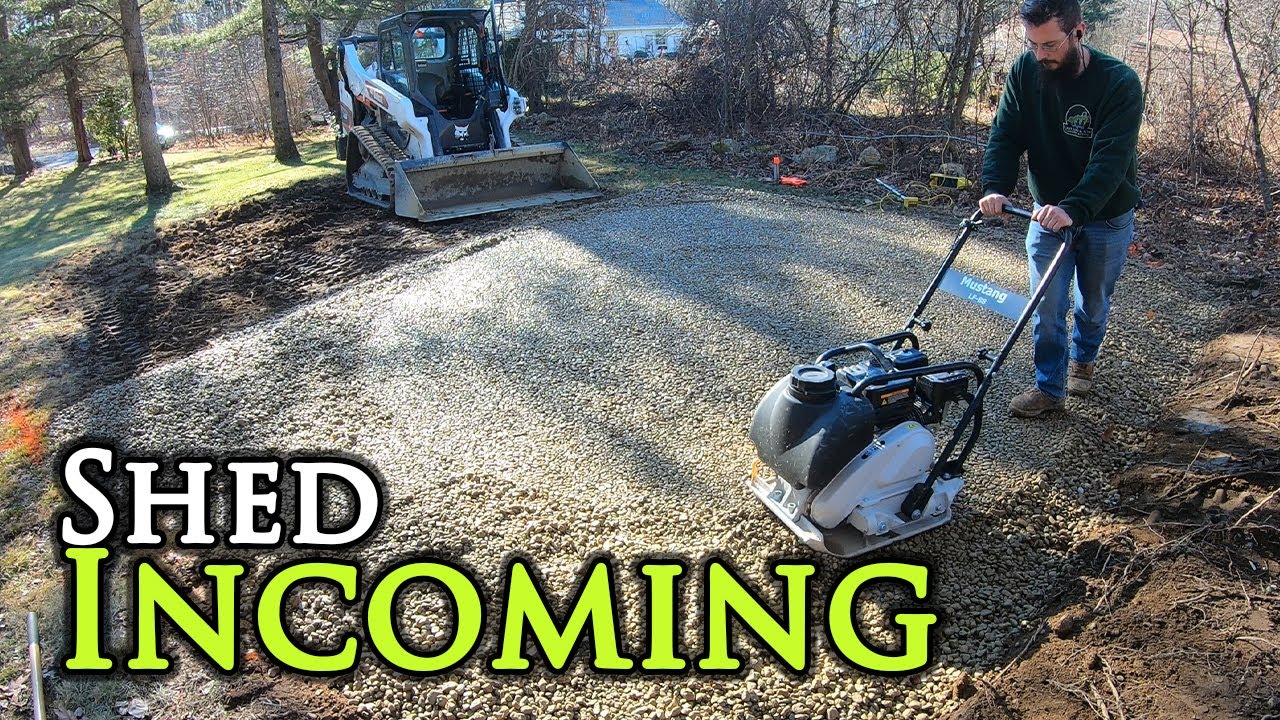 Quick Stone Shed Pad - YouTube
