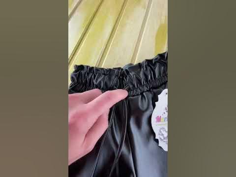Детские кожаные штаны на девочку - YouTube