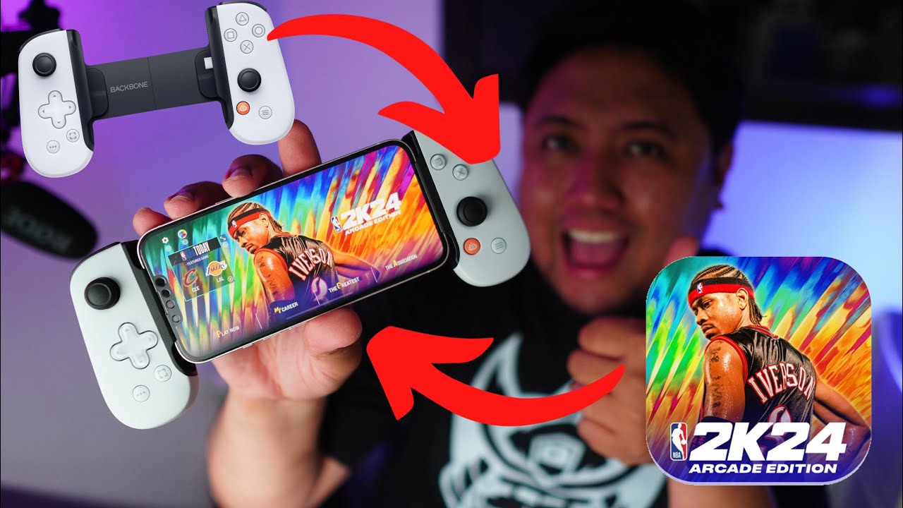 NBA 2K24 Arcade + BackBone Controller = PlayStation EXPERIENCE!! - YouTube