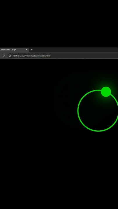 neon loader | html css loader animation #shorts #webdesign - YouTube