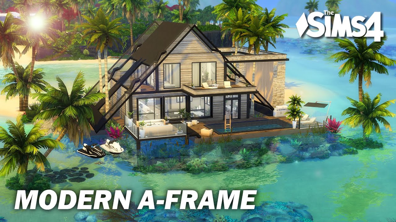 Modern A Frame | No CC | Artworks | Stop Motion | Sims 4 Video - YouTube